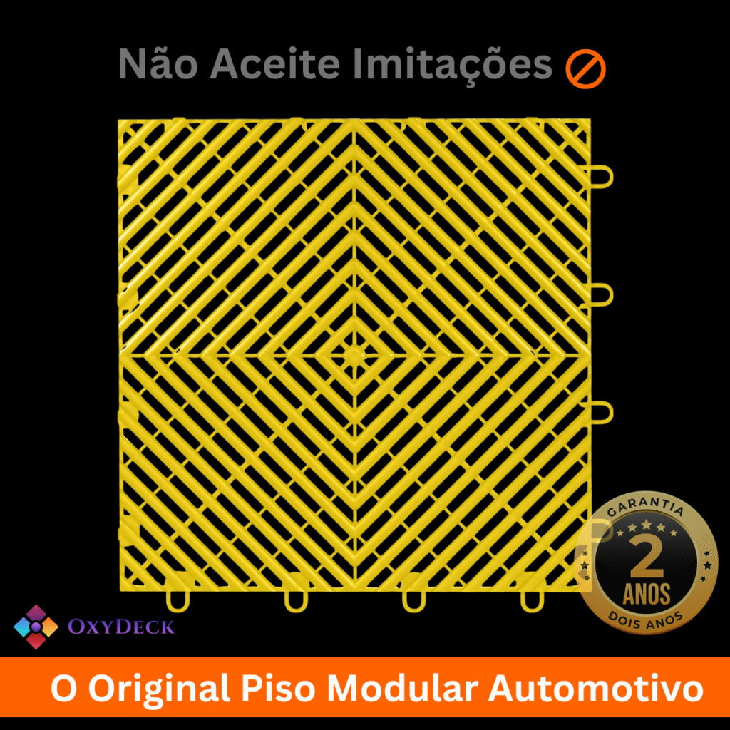 PISO MODULAR AUTOMOTIVO - AMARELO - OxyDeck Shop Piso Modular Automotivo
